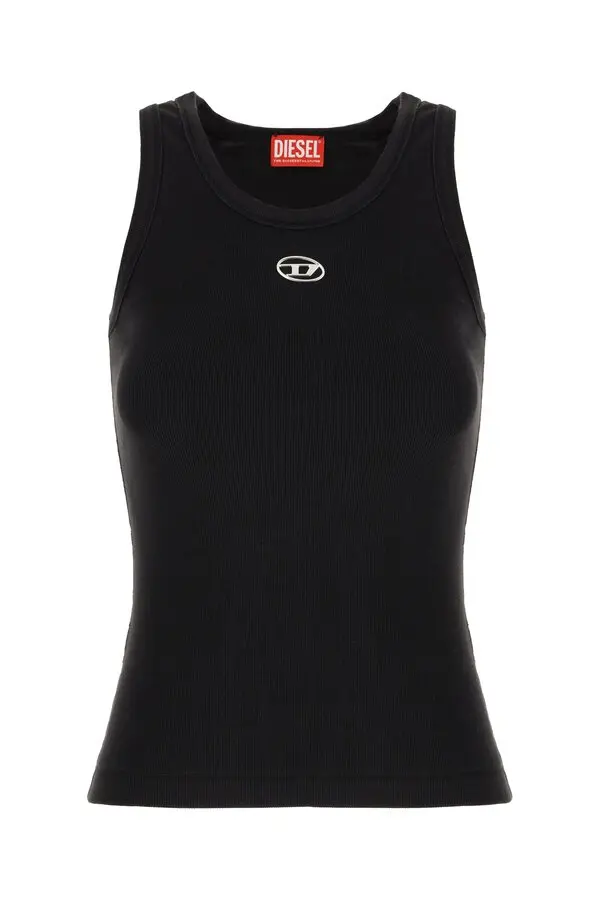 DIESEL® Ribbed Tank Top With Logo Detail