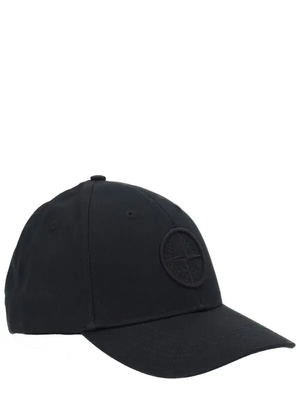 Stone Island Baseball Cap With Logo - Black
