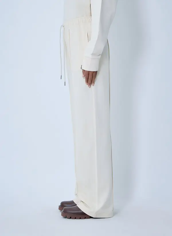 Moncler Wide Leg Track Pants With Drawstring Waist - Multicolor