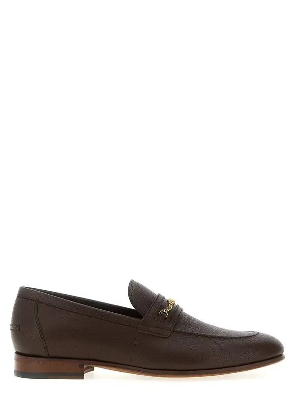 Valentino Garavani Vlogo Signature Goat Leather Loafers - Brown