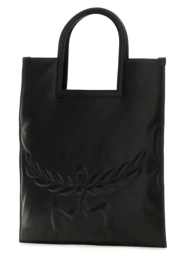 Mcm Nappa Leather Aren Shopping Bag - Black
