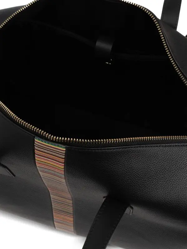 Paul Smith Leather Holdall With Multi-stripe Detail - Multicolor