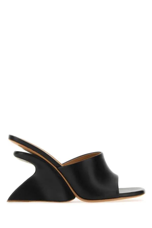Off-White Leather Jug Mules