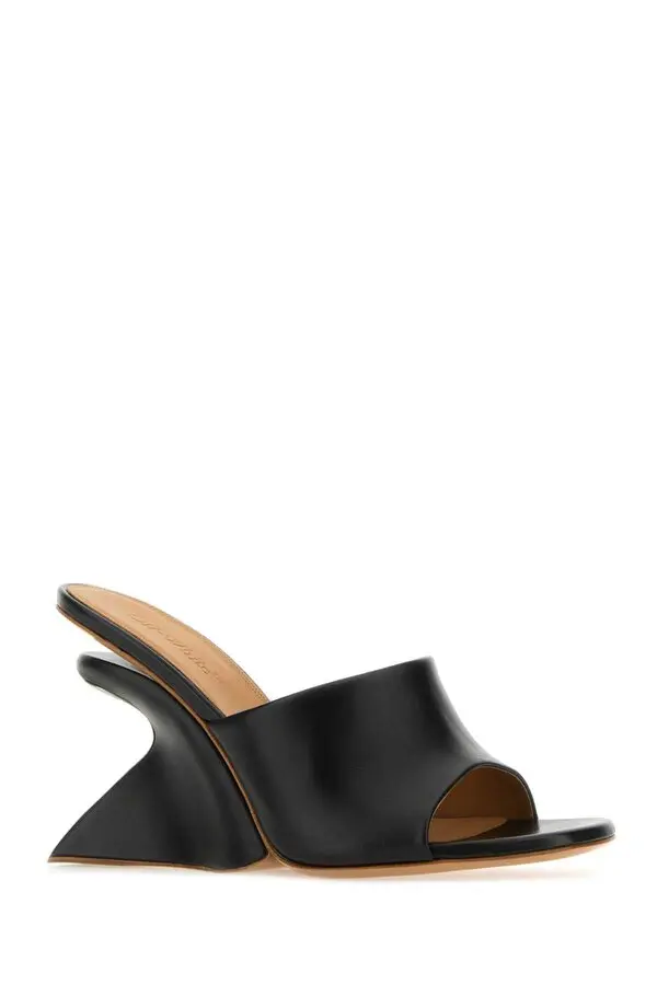 Off-White Leather Jug Mules