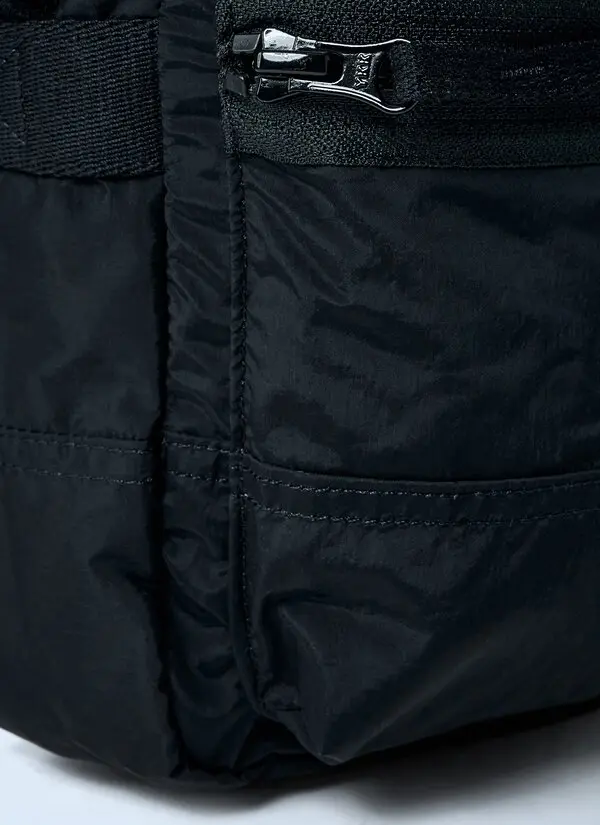 Stone Island Logo Patch Ripstop Nylon Crossbody Bag - Black