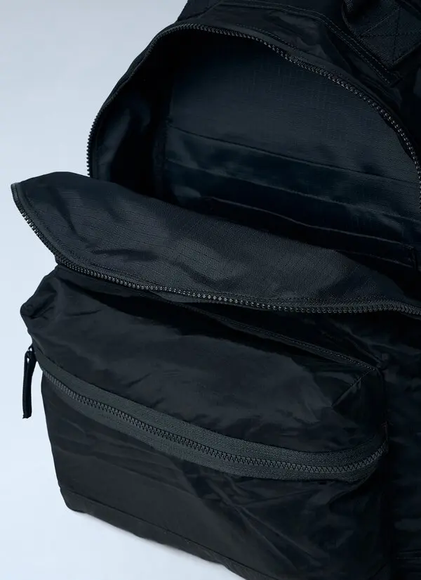 Stone Island Logo Motif Backpack - Black