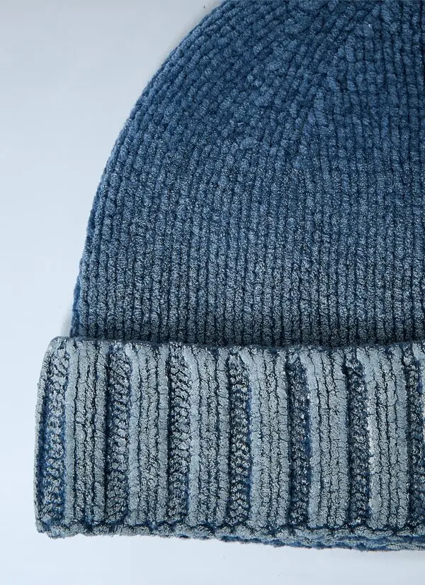 Stone Island Logo Patch Ribbed Beanie