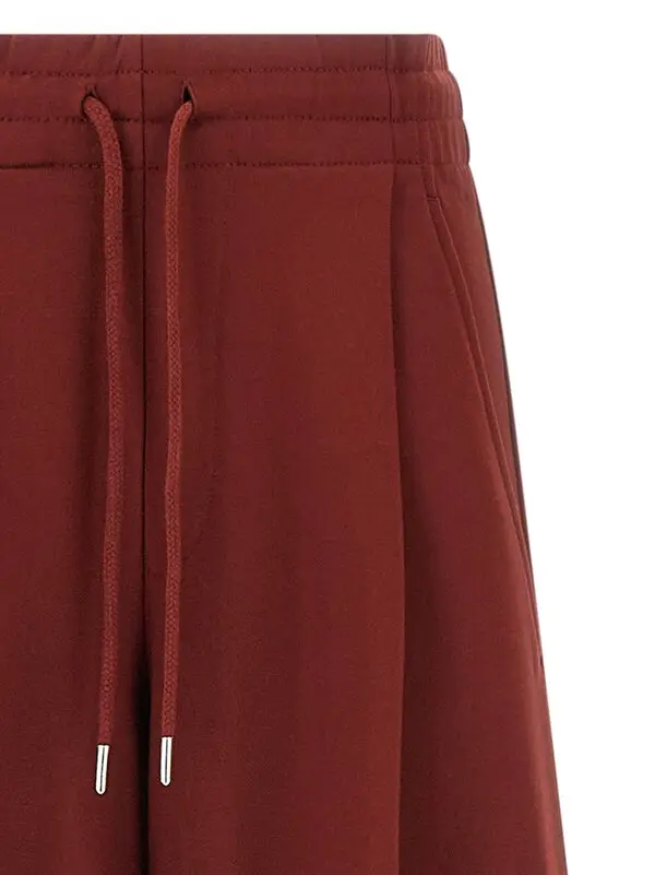 Dries Van Noten Hadium Brushed Cotton Wide Leg Trousers - Red