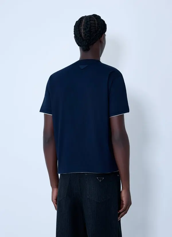 Prada Logo Motif T-shirt - Blue