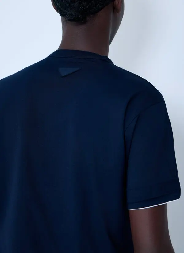 Prada Logo Motif T-shirt - Blue
