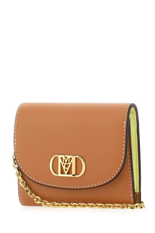 Mcm Caramel Leather Mini Mode Travia Wallet