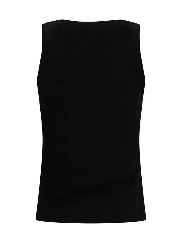 Balmain Brush Print Tank Top - Black