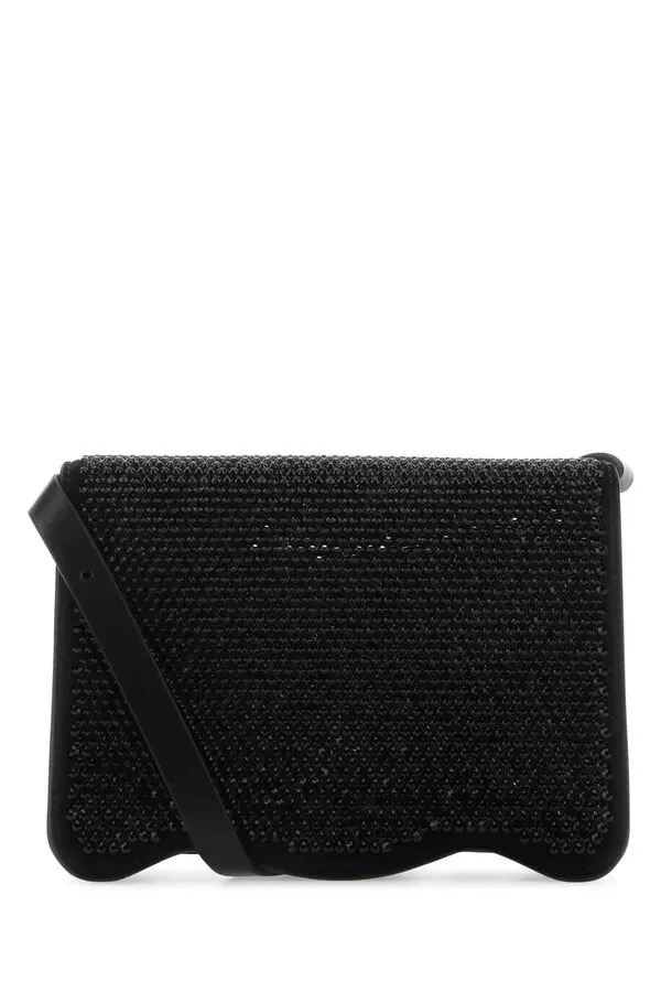 Palm Angels Embellished Suede Crossbody Bag