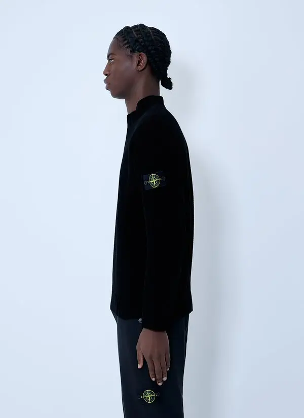 Stone Island Compass Patch Cotton Knit Sweater