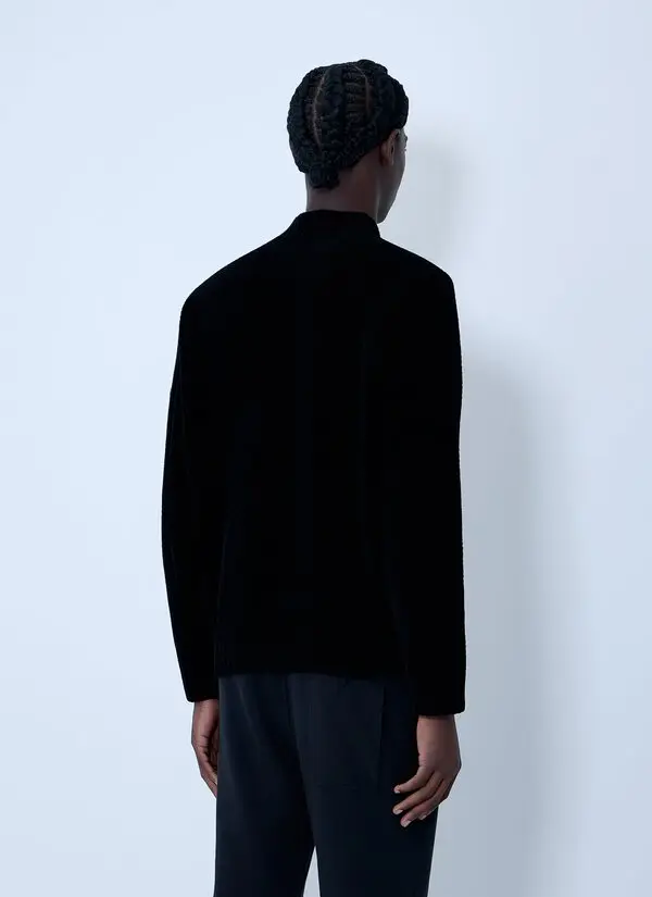 Stone Island Compass Patch Cotton Knit Sweater - Black