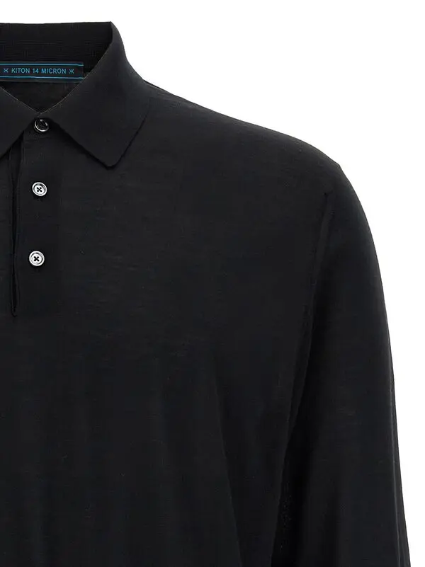 Kiton Ciro' Polo Shirt - Black