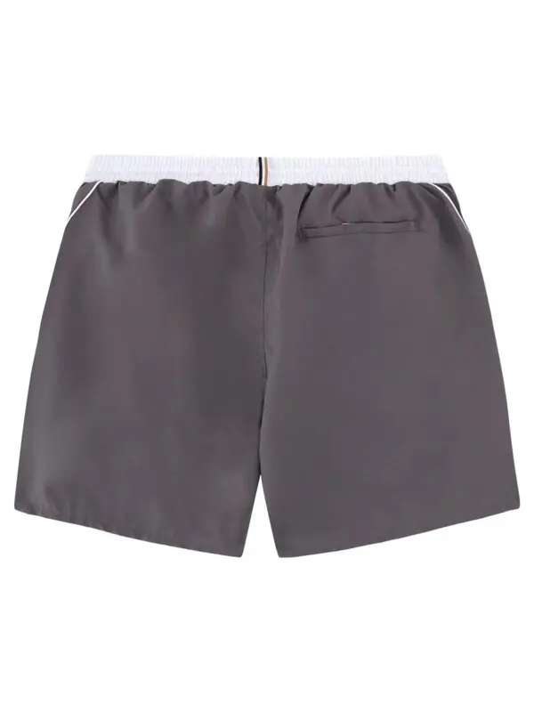 BOSS Swim Trunks With Logo - Gray