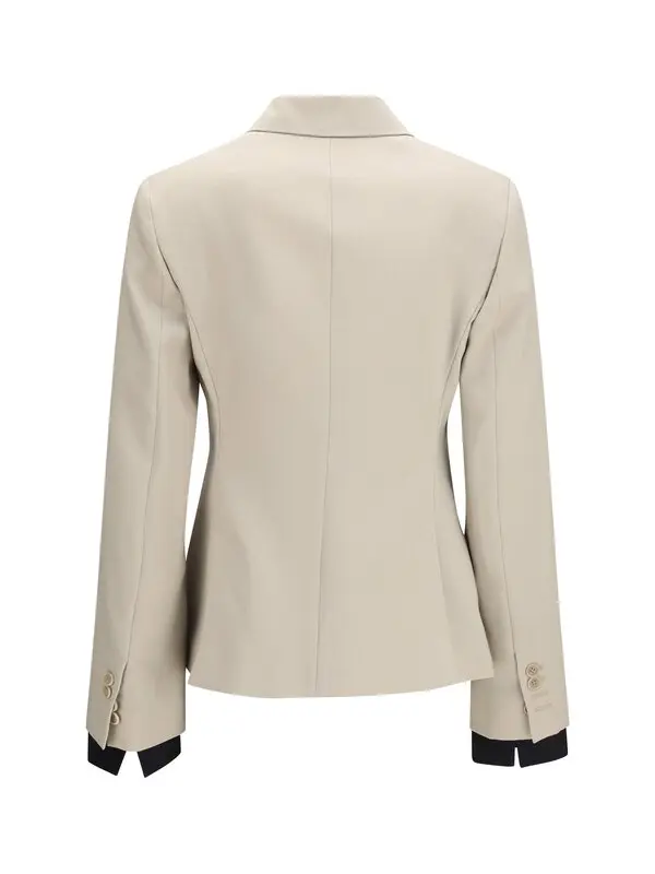 Max Mara Wool, Mohair, And Silk Double-breasted Blazer - Cream