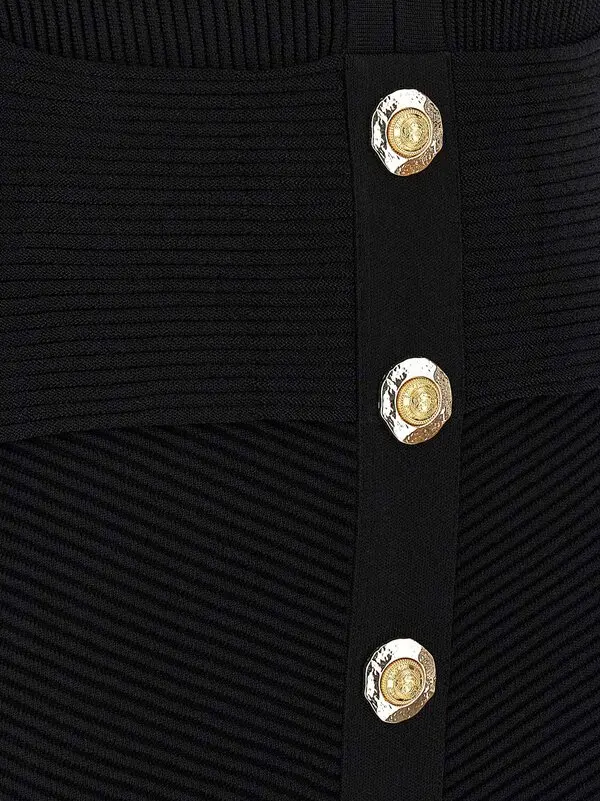 Balmain Bodycon Dress With Decorative Buttons