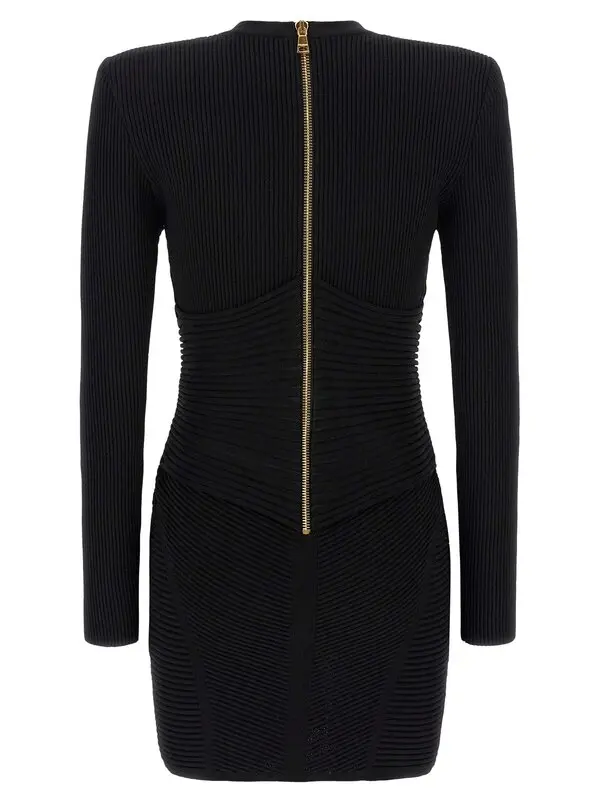 Balmain Bodycon Dress With Decorative Buttons