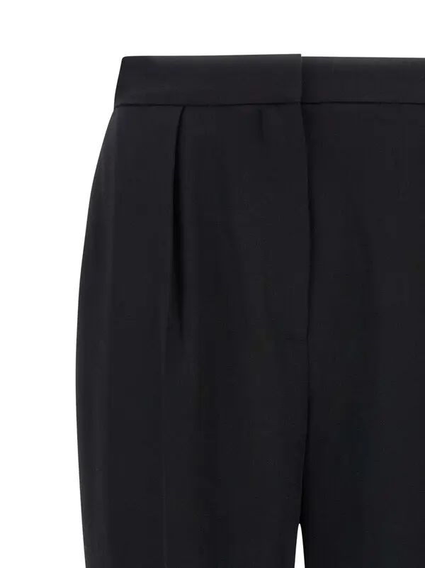 Balmain High-waisted Grain De Poudre Wool Trousers