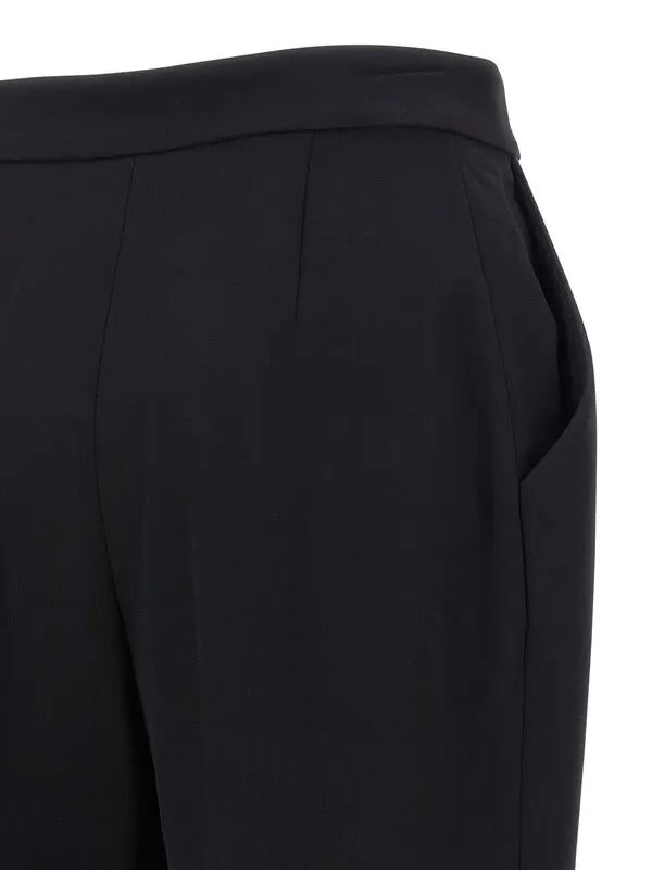 Balmain High-waisted Grain De Poudre Wool Trousers