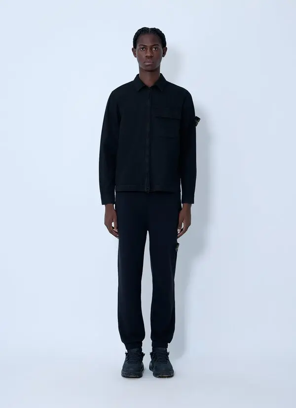 Stone Island Logo Patch Shirt - Black