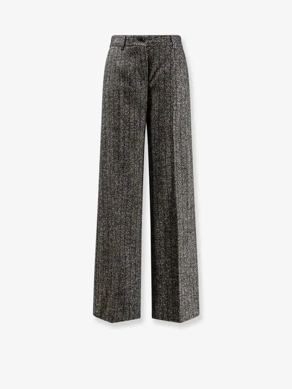 Dolce & Gabbana Striped Wool Blend Trousers - Multicolor