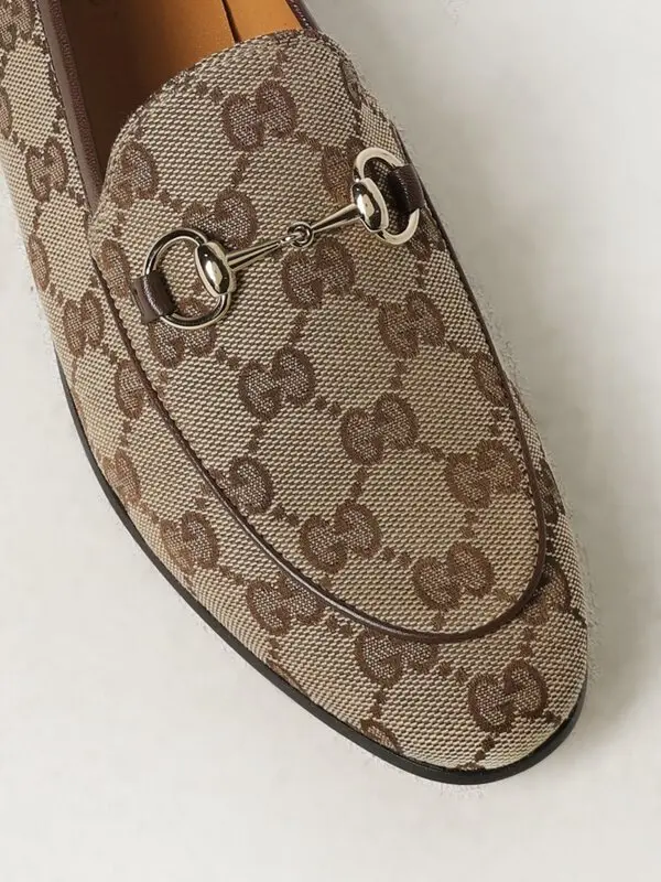 Gucci Monogrammed Loafers - Cream