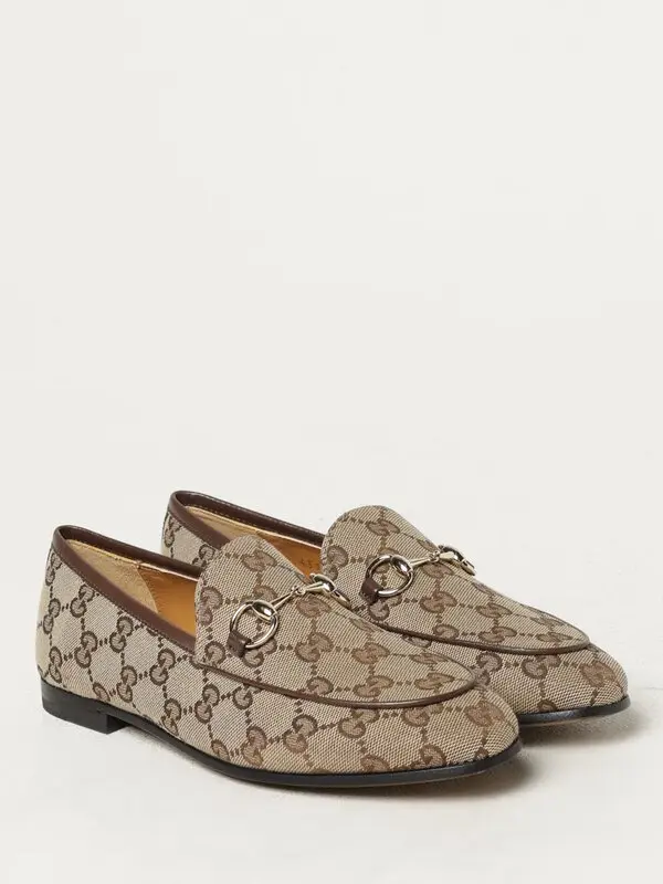 Gucci Monogrammed Loafers - Cream