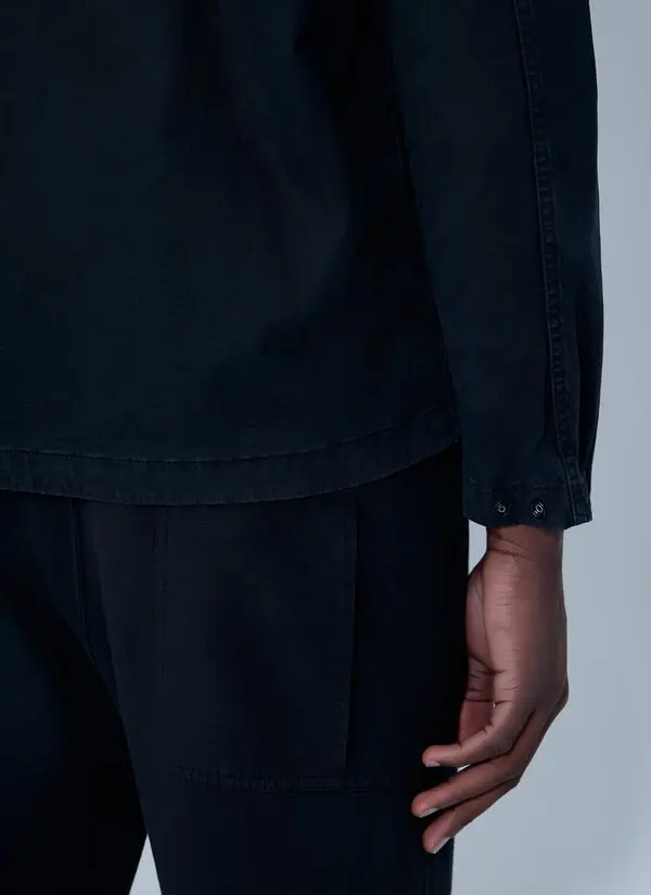 Stone Island Cotton Weave Shirt With Signature Compass Patch