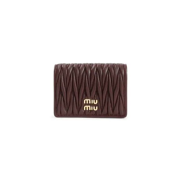 Miu Miu Lamb Leather Wallet - Red