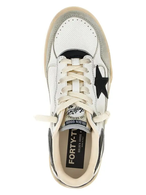 GOLDEN GOOSE Forty2" Leather Sneakers With Contrast Details