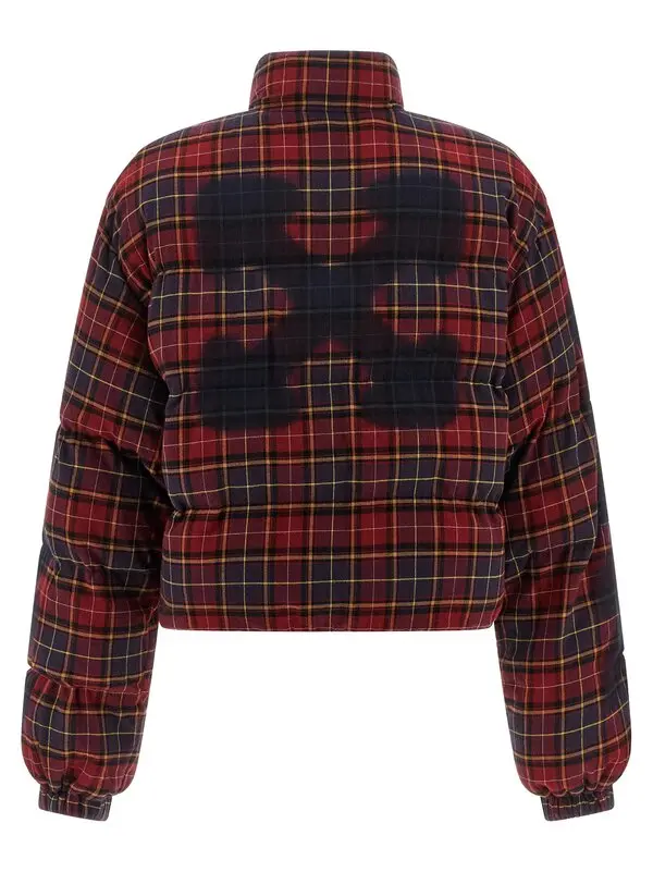 Off-White Check Flan Arrow Spray Quilted Down Jacket