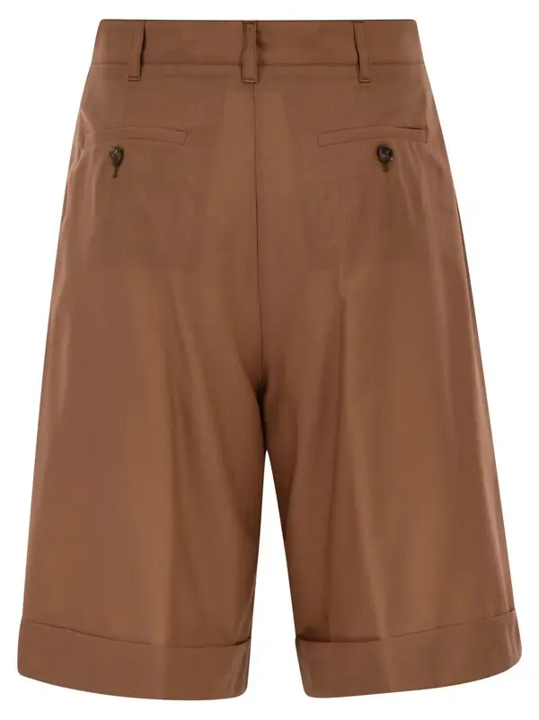 Herno Tailored Virgin Wool Bermuda Shorts