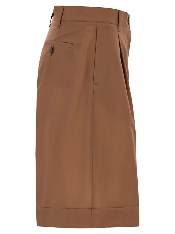 Herno Tailored Virgin Wool Bermuda Shorts