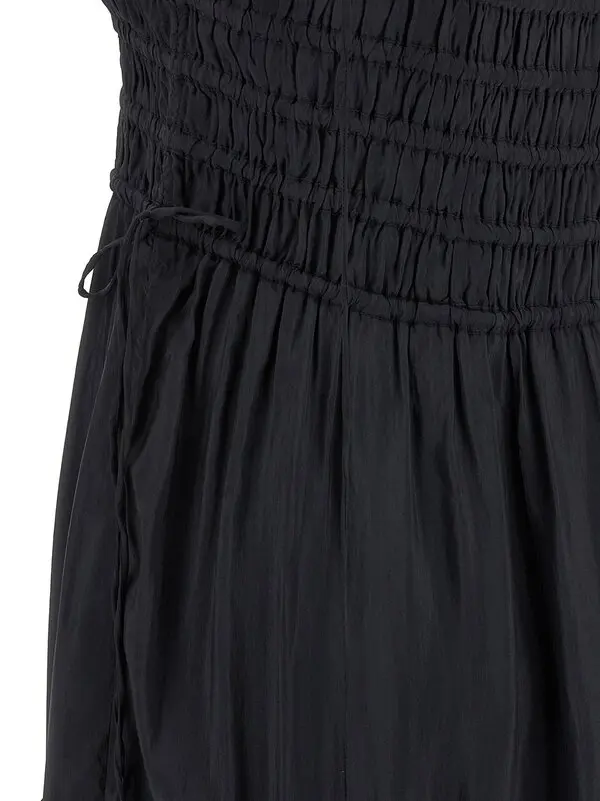 GANNI Black Smock Tie' Dress - Gray