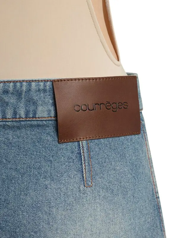 COURREGES Signature Denim Miniskirt - Multicolor
