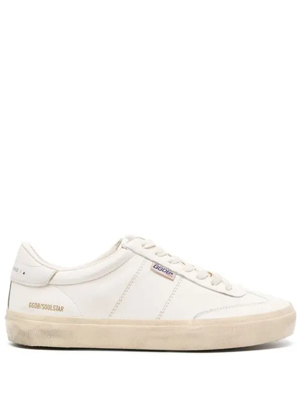 GOLDEN GOOSE Soul-star Distressed Leather Sneakers - Multicolor
