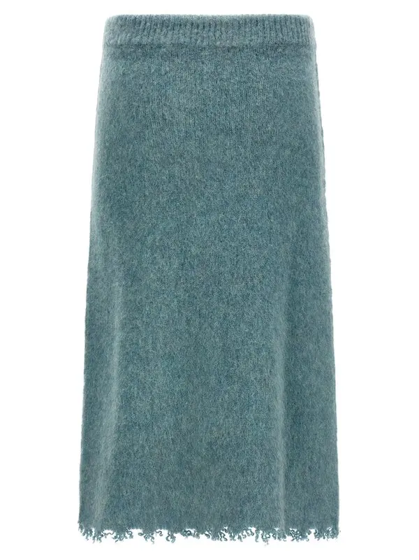 JIL SANDER Wool Knit Midi Skirt