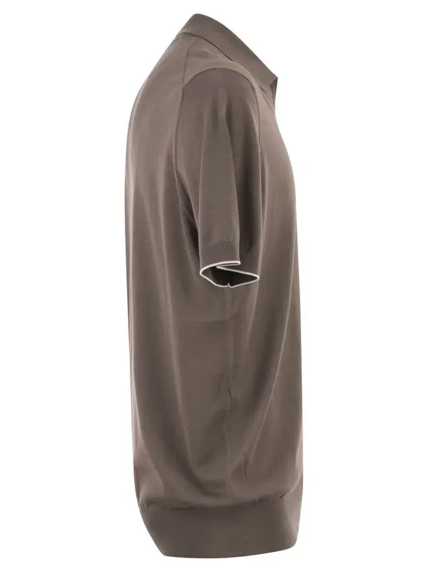 Brunello Cucinelli Cotton Polo Style Sweater