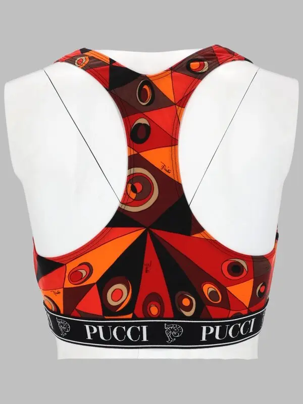 Emilio Pucci Top Bra Con Stampa - Orange