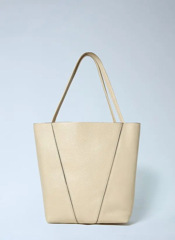 Chloé Spin Leather Tote Bag - Cream