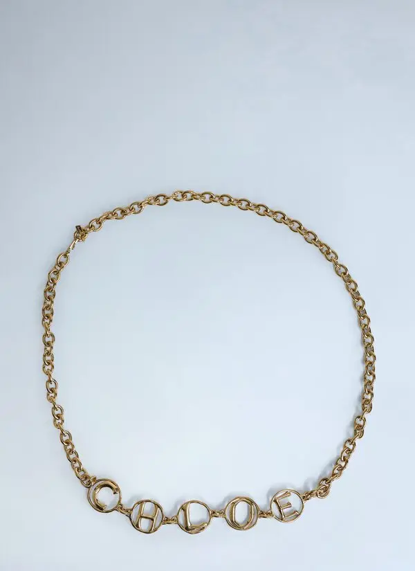 Chloé Script Jewelry Belt - Gold
