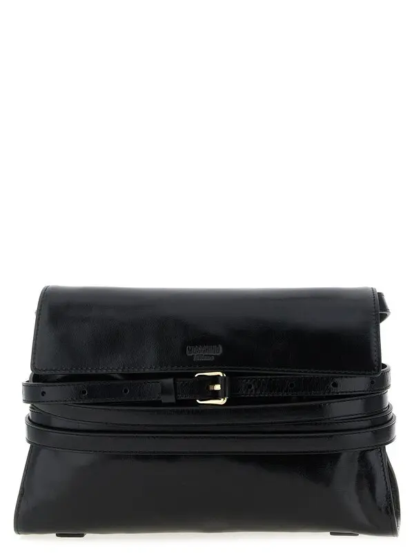 Moschino Tie Me Crossbody Bag - Black