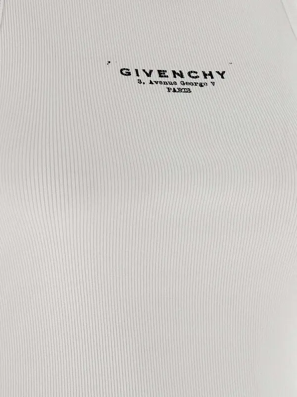 Givenchy Ribbed Logo Tank Top - White