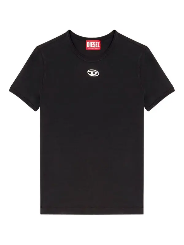 DIESEL® Black Embroidered Logo T-shirt - Multicolor