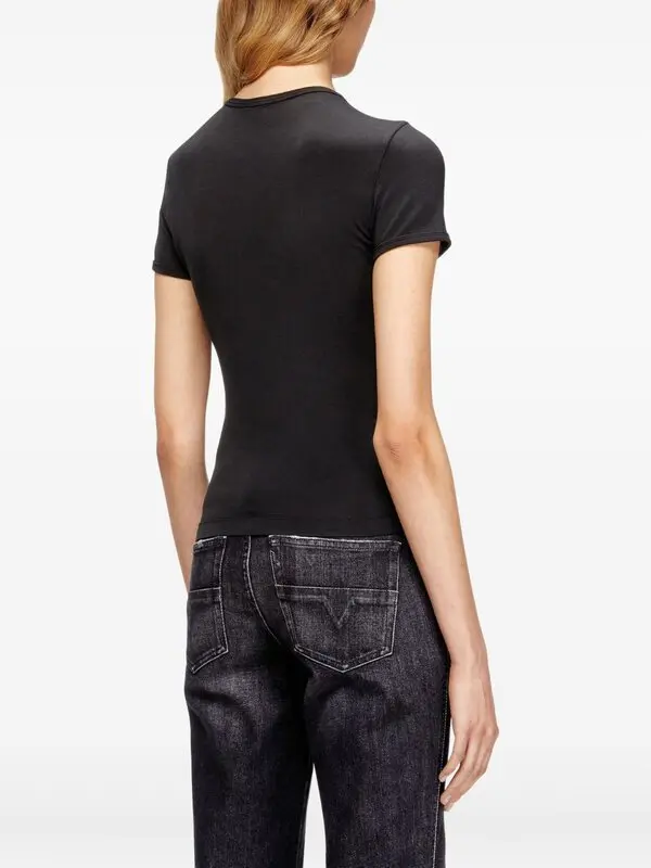 DIESEL® Black Embroidered Logo T-shirt - Multicolor