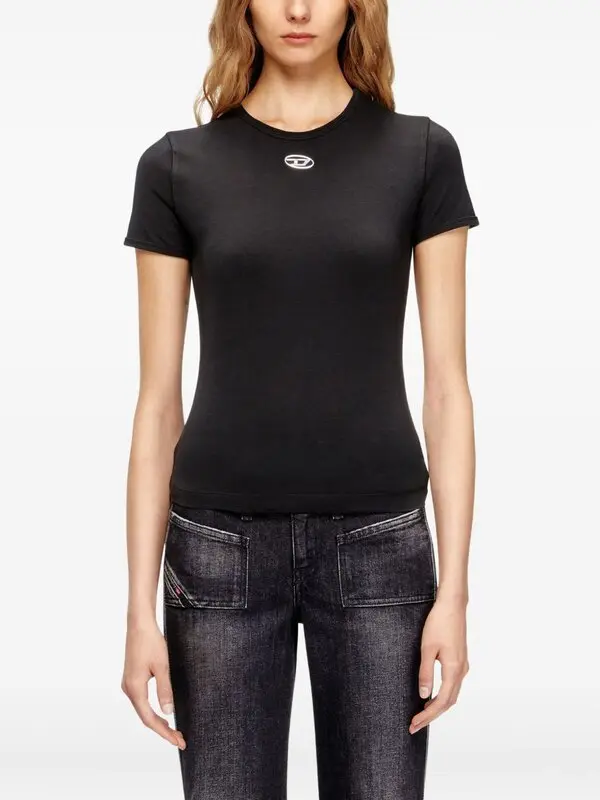 DIESEL® Black Embroidered Logo T-shirt - Multicolor