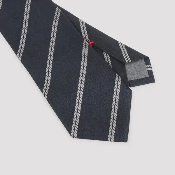 Brunello Cucinelli Dries Van Noten Silk Neck Tie - Blue